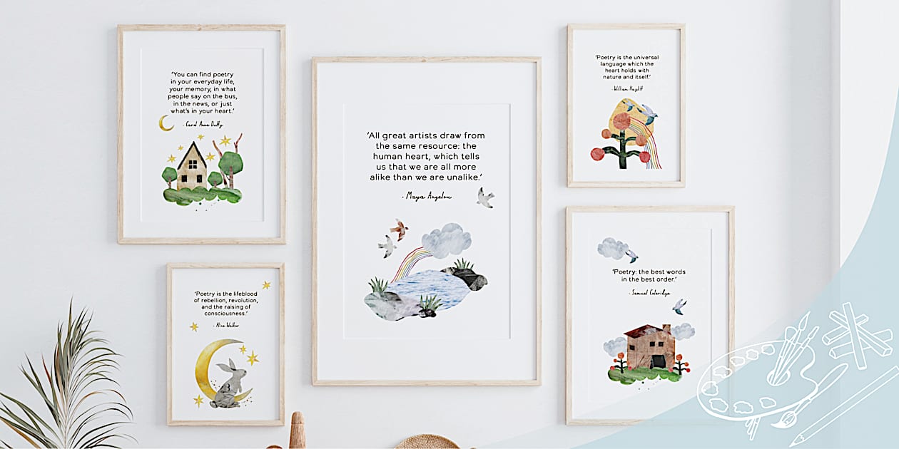 World Poetry Day Quotes Posters Pack | Twinkl Art Gallery