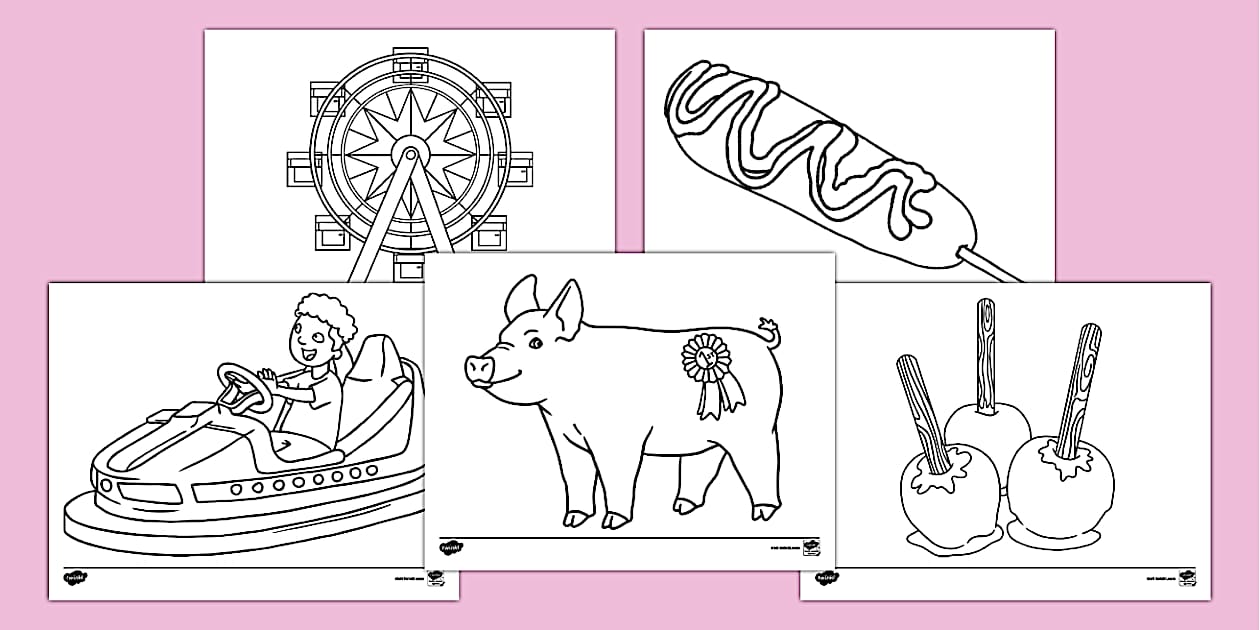 Fun Fair Coloring Sheets (teacher made) - Twinkl