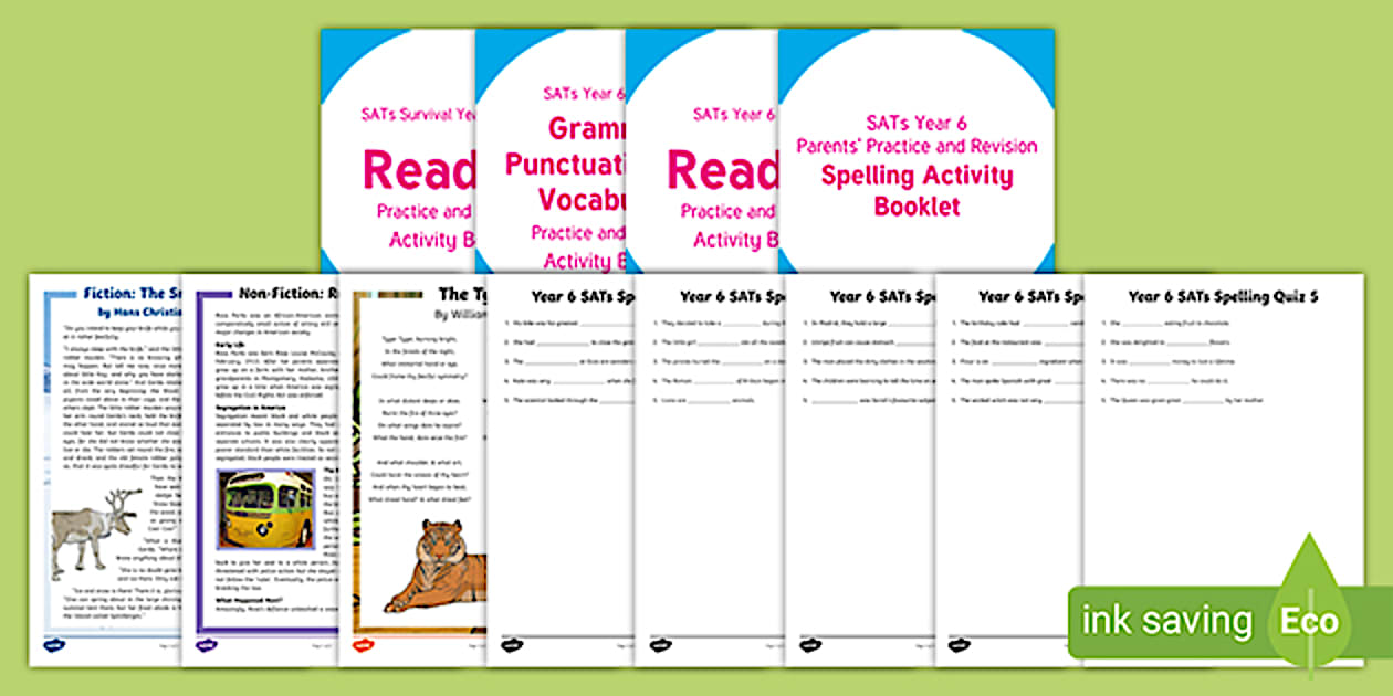 SATs Revision KS2 English Worksheets Pack (teacher made)