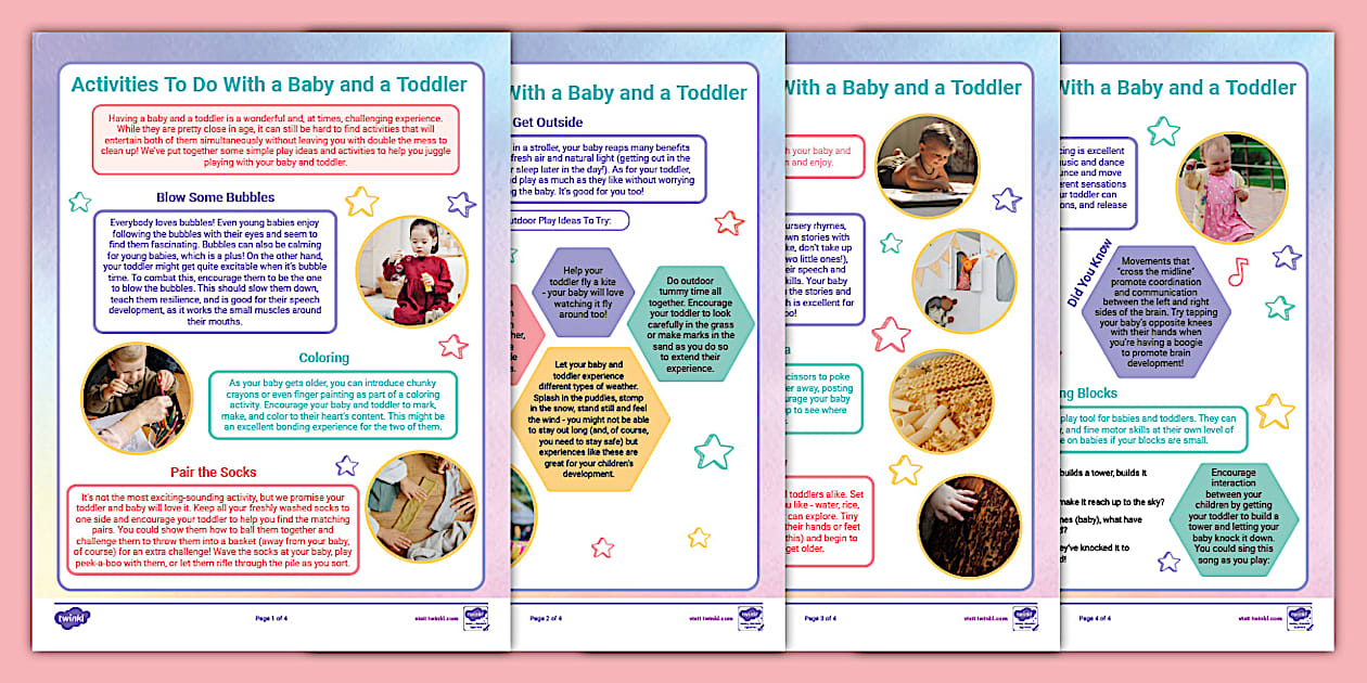 Activities To Do With a Baby and a Toddler (Teacher-Made)