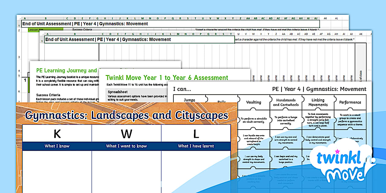 Twinkl Move PE - Year 4 Gymnastics: Movement - Assessment Pack