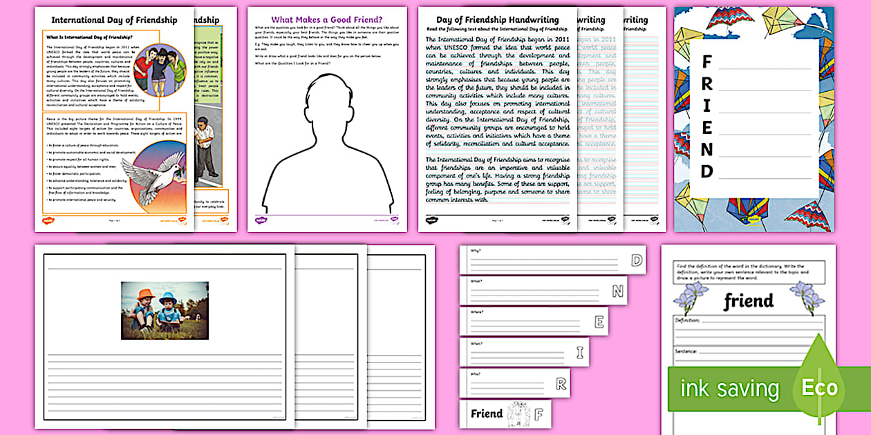 International Day of Friendship Resource Pack (teacher made)