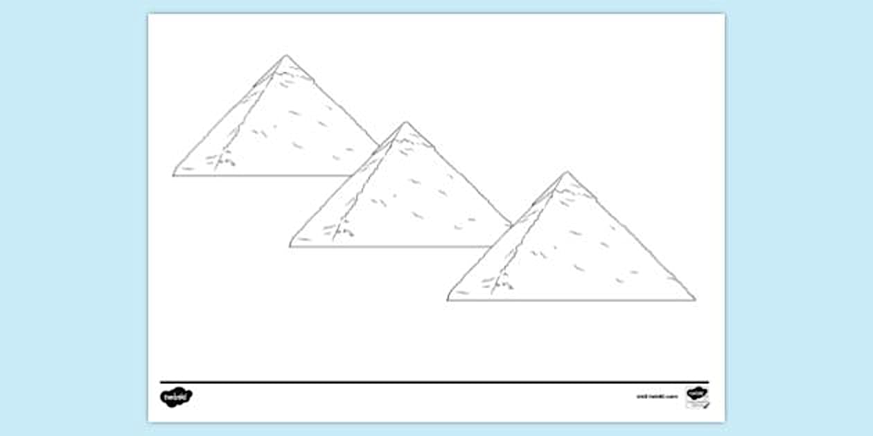 Pyramids of Ancient Egypt Colouring | Colouring Sheets