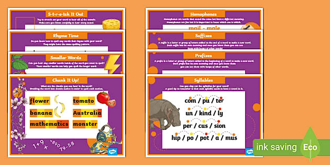 Spelling Strategies Posters for Year 3 and 4 (Teacher-Made)