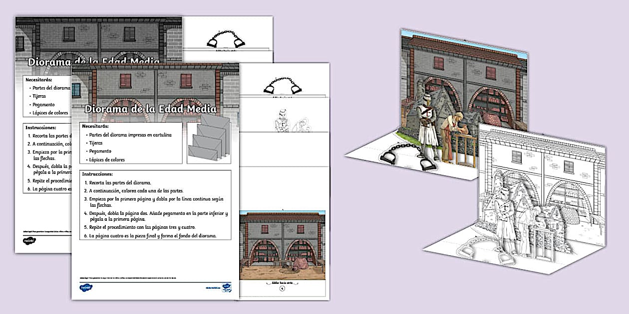 Diorama: La Edad Media - Twinkl Manualidades