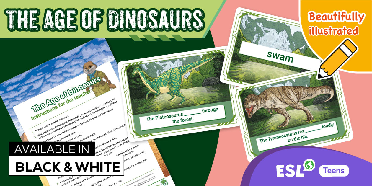ESL Age of Dinosaurs Matching Cards