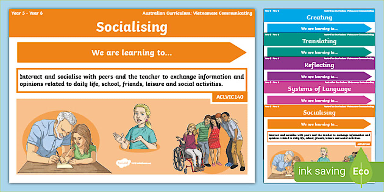 Australian Curriculum Vietnamese 5-6 Content Descriptions Display Posters