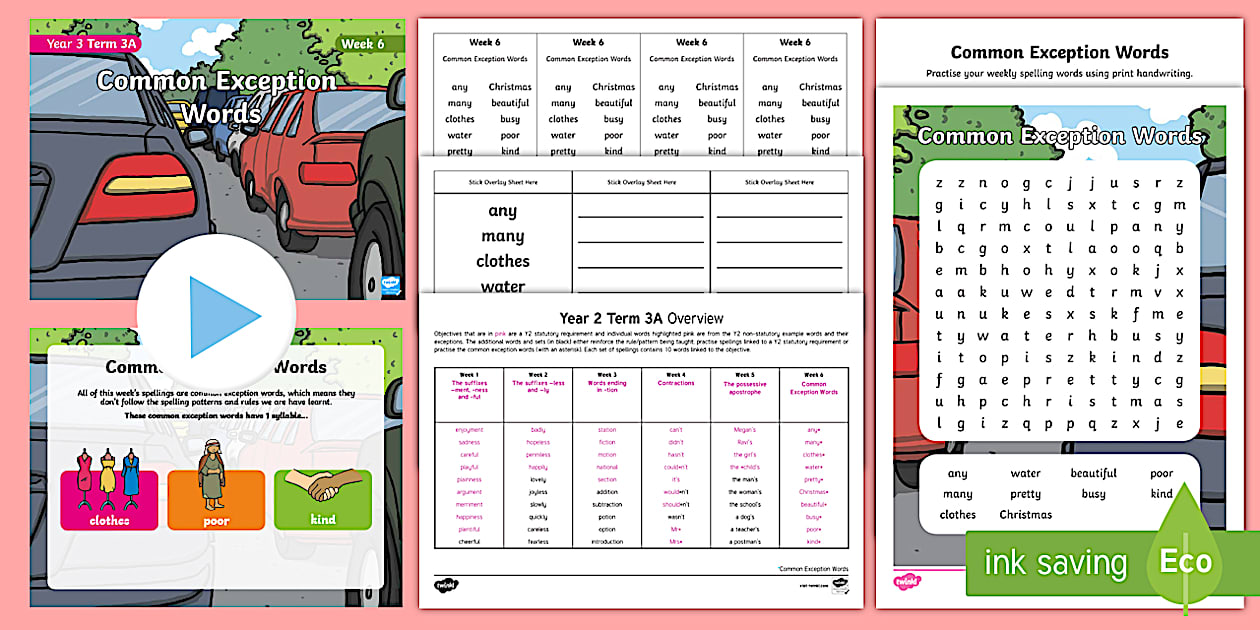 Year 2 Term 3A Week 6 Spelling Pack (teacher made) - Twinkl