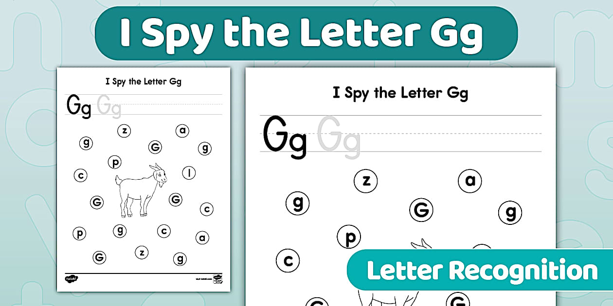 I Spy the Letter Gg Letter Recognition Activity for PreK-K