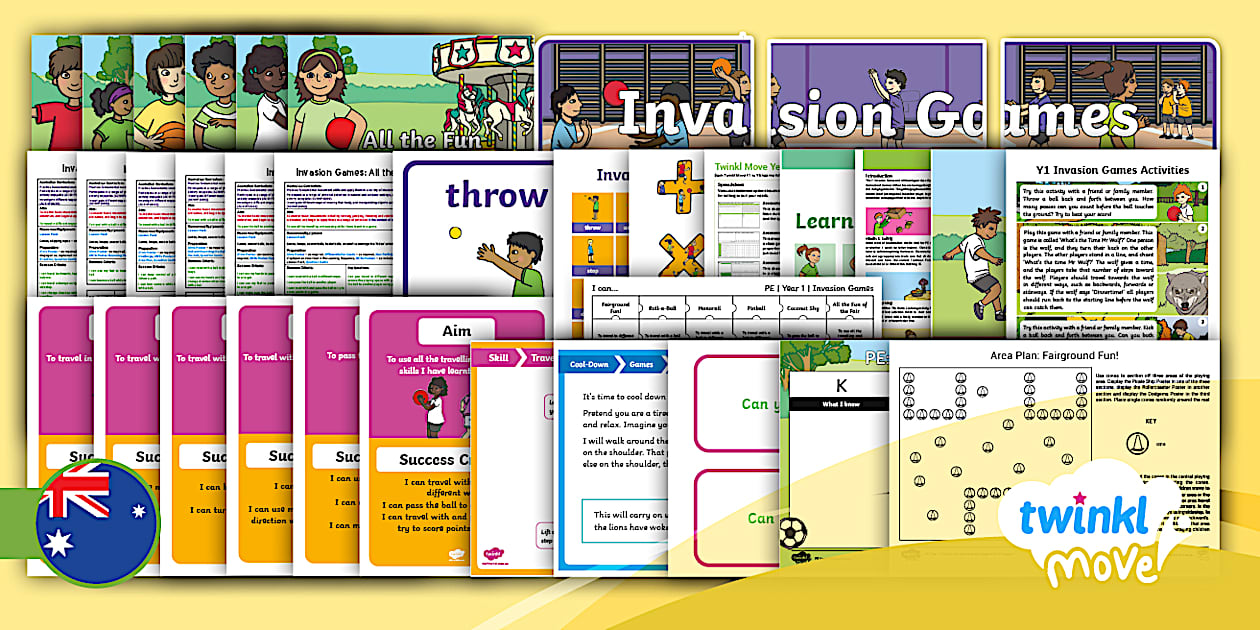 Move PE Year 1 Invasion Games Unit Pack