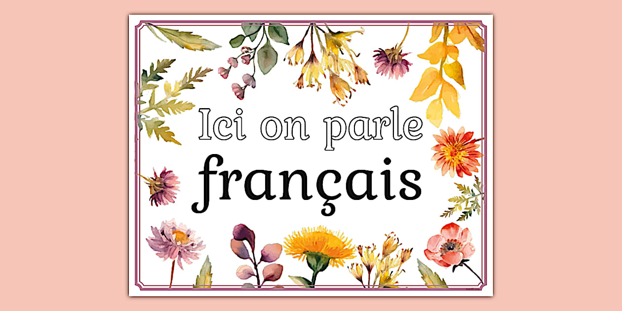 Affiche : Ici on parle français (teacher made) - Twinkl