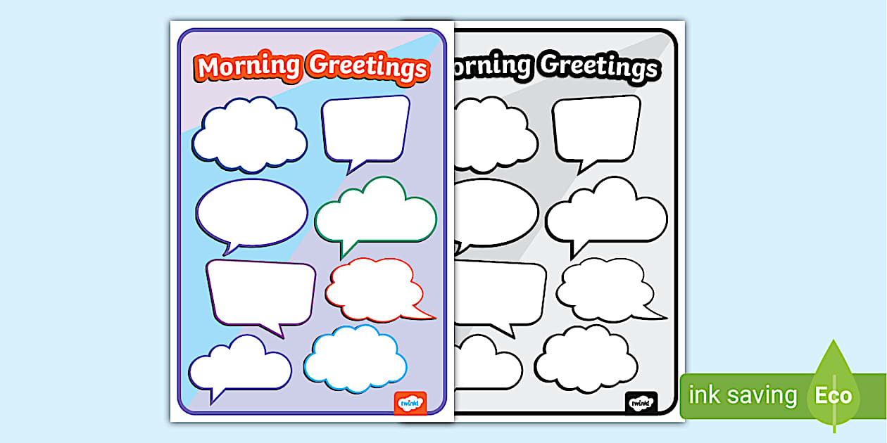 Morning Greetings Display Poster (teacher made) - Twinkl