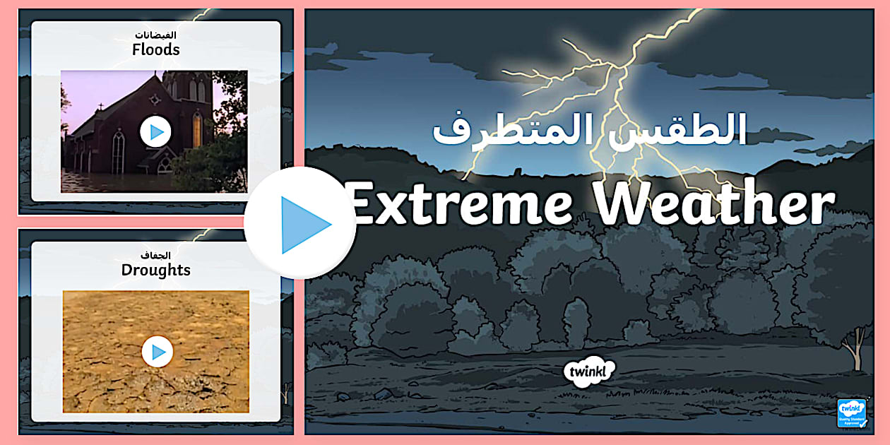 Extreme Weather Conditions Video PowerPoint Arabic/English - Extreme ...