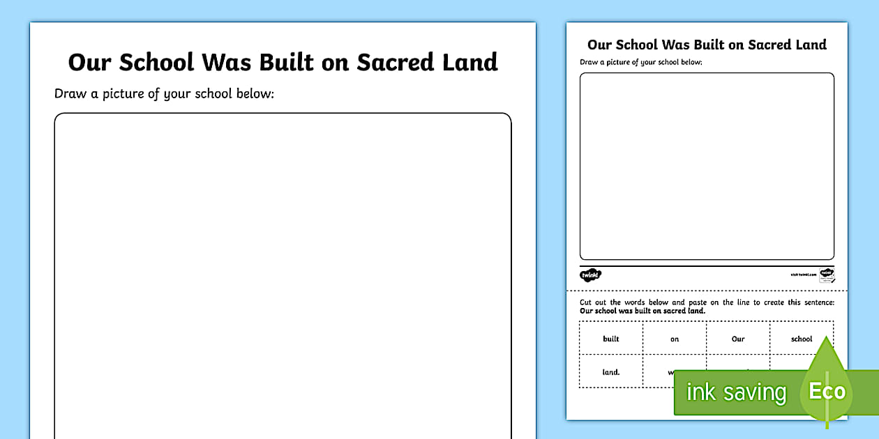 QLD Our School was Built on Sacred Land Worksheet - Twinkl