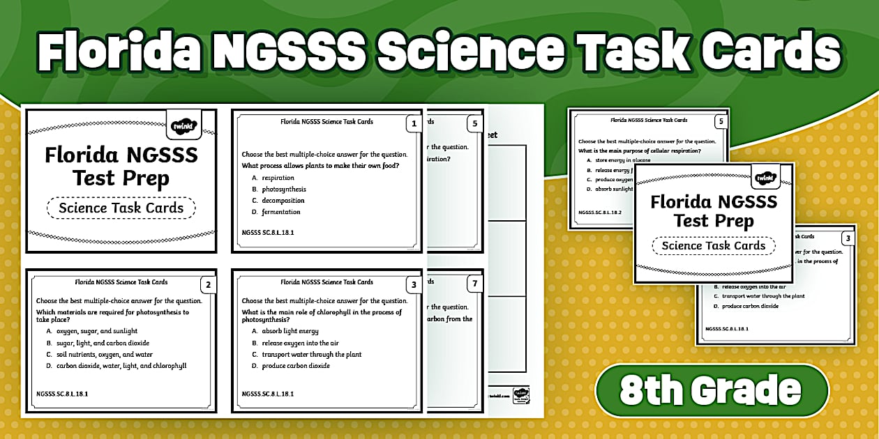 Eighth Grade Life Science Task Cards | Florida Test Prep