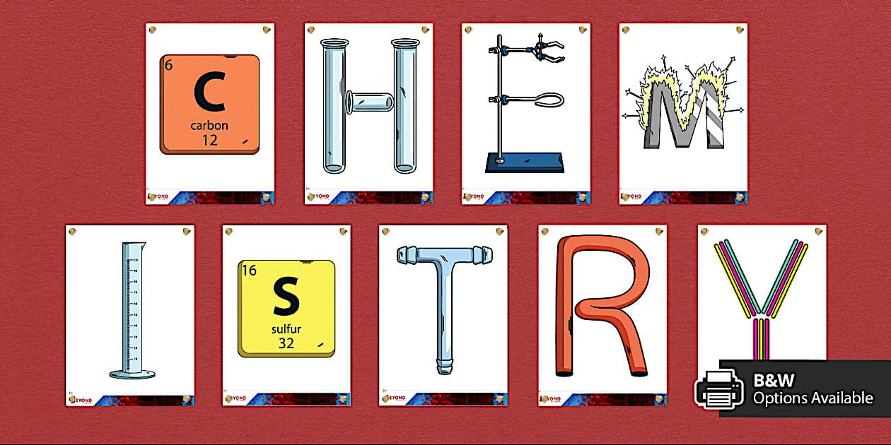 Chemistry Display Lettering (teacher made) - Twinkl