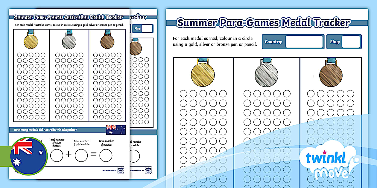 Summer Para-Games Medal Tracker (teacher made) - Twinkl