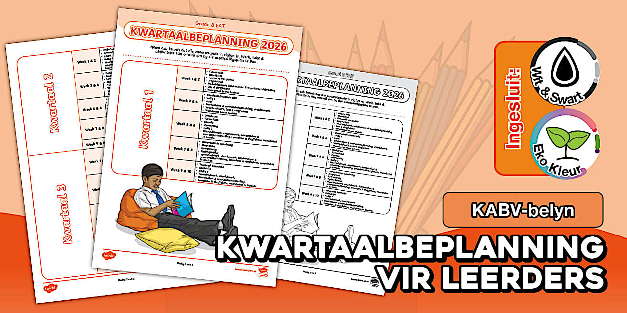 Graad 8 - Afrikaans EAT - Kwartaalbeplanning vir Leerders