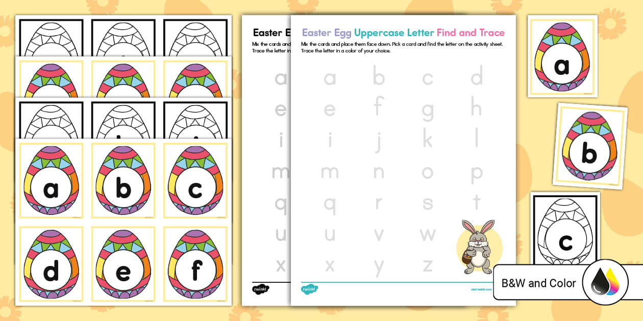 Easter Egg Lowercase Letter Recognition Center Activity for PreK-K