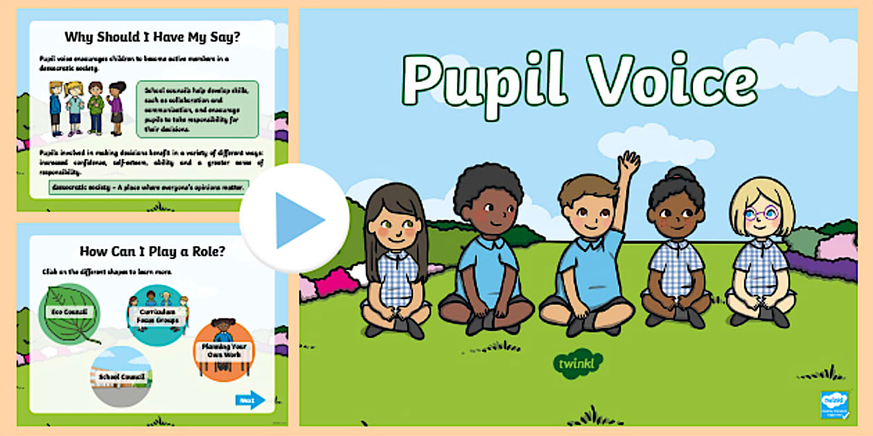 Pupil Voice Powerpoint (teacher made) - Twinkl