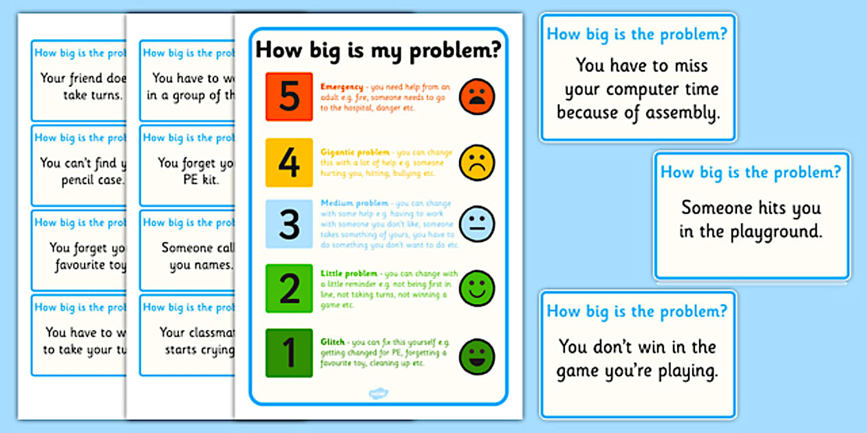 'How Big Is My Problem?' Sorting Activity (teacher made)