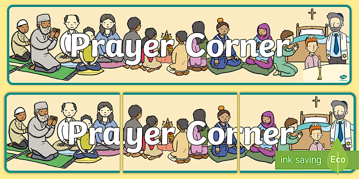 Cursive Prayer Corner Banner (teacher made) - Twinkl