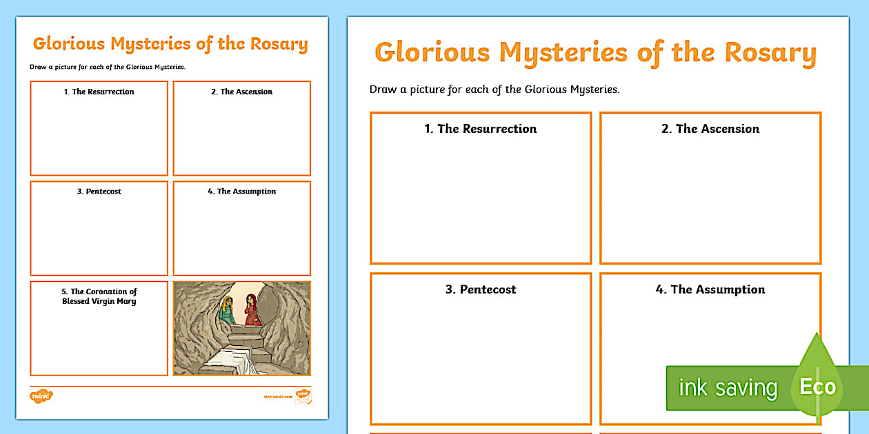 Rosary Worksheet | Christian Education | Twinkl USA