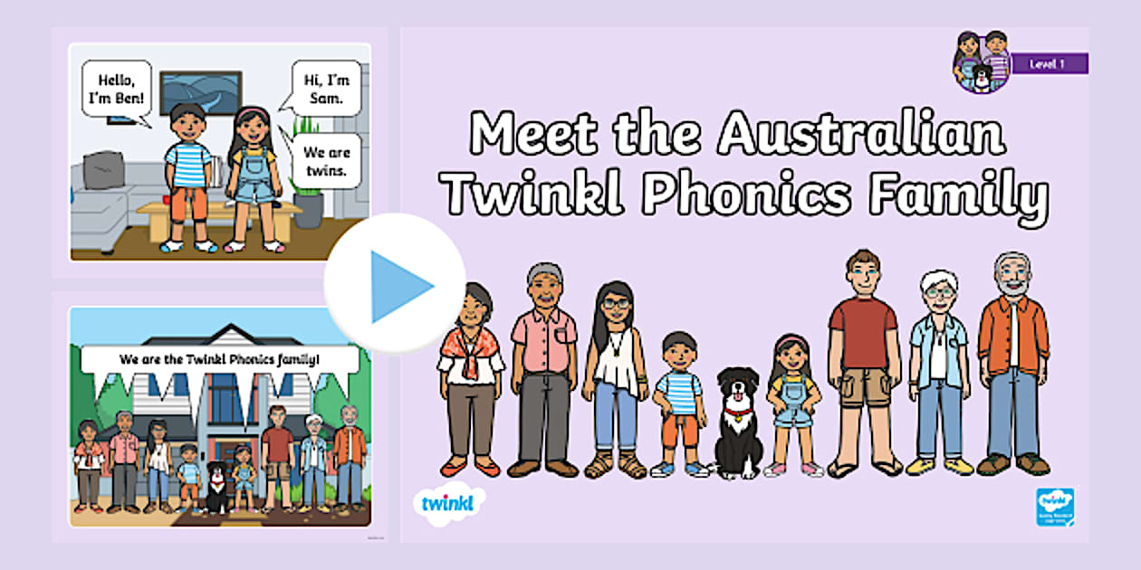 Phonics: Level 1: Meet the Australian Twinkl Phonics Family