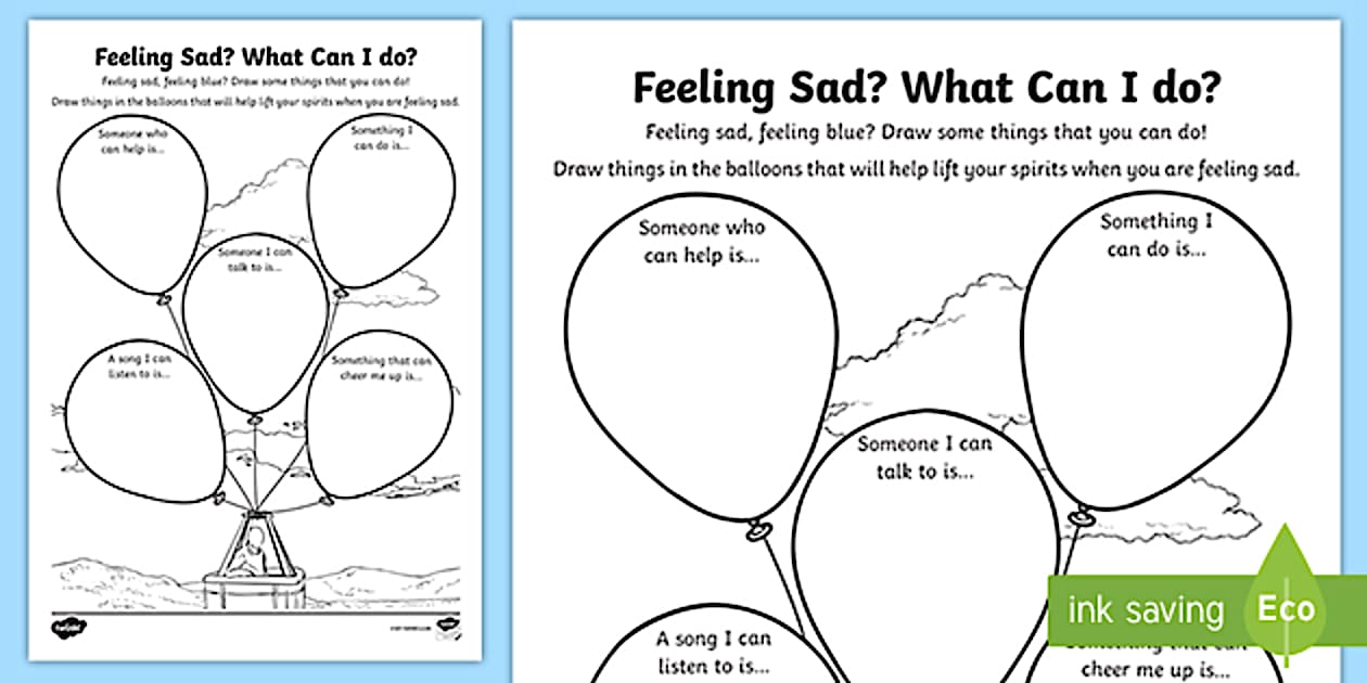 Dealing with Sad Emotions Worksheet | CfE Resources | Twinkl