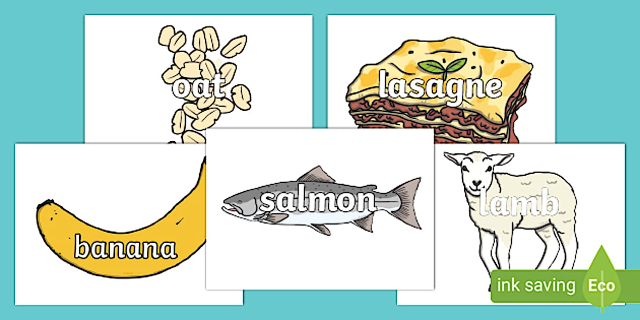 Food-Themed Word Display Pack (Teacher-Made) - Twinkl