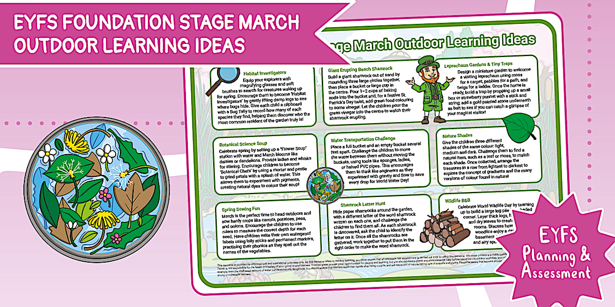 EYFS Foundation Stage Outdoor Learning Ideas: March