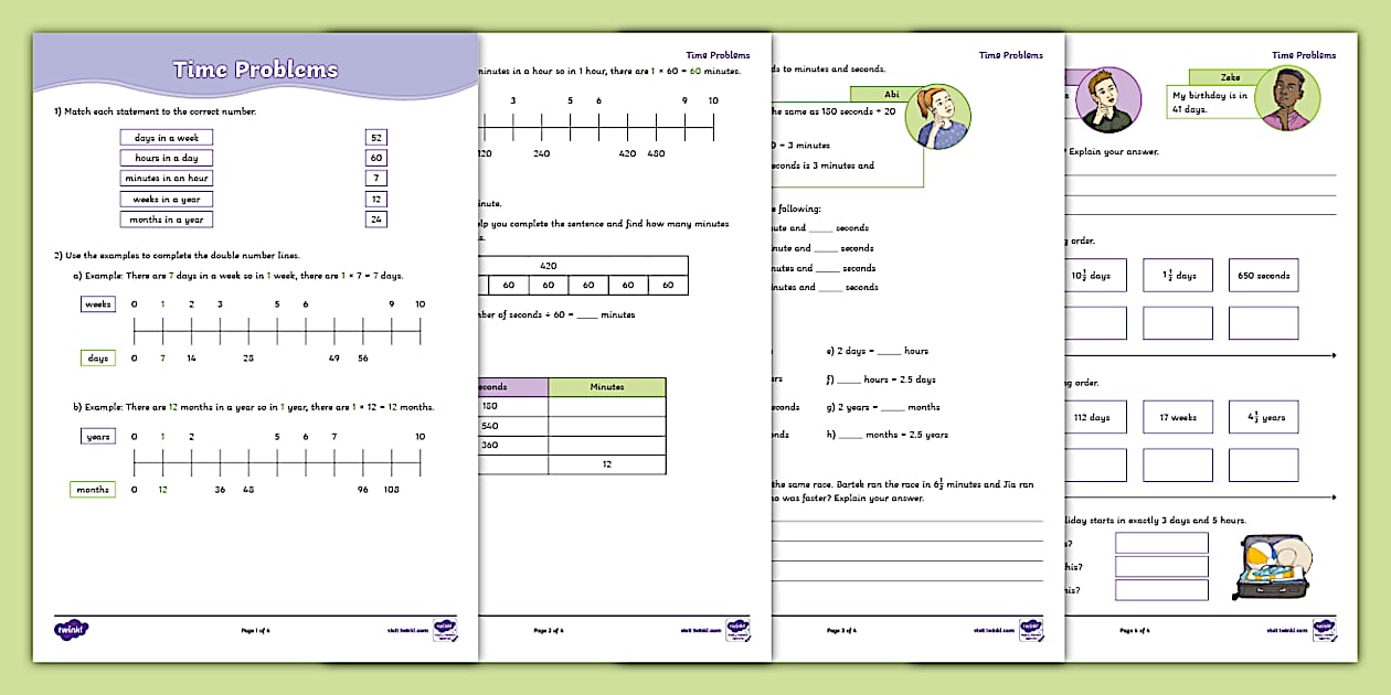 👉 Year 5 Time Problems (Teacher-Made) - Twinkl