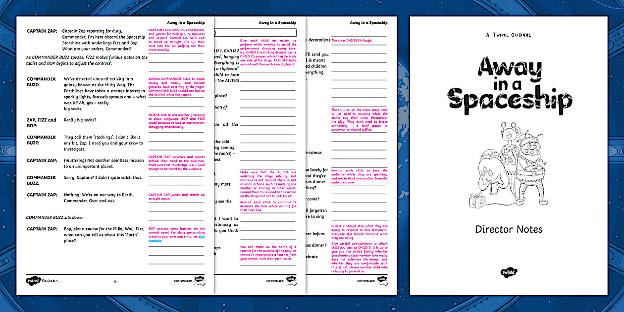 'Away in a Spaceship' Script KS2 Christmas Performance Ideas