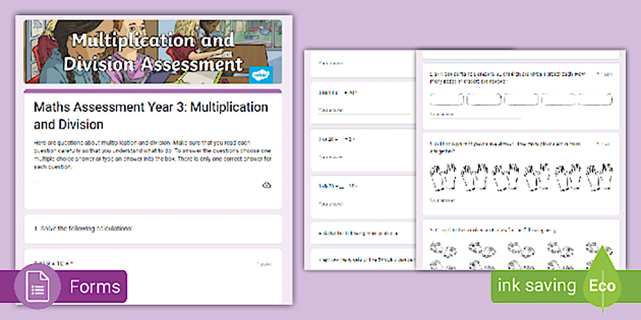 Maths Year 3 Multiplication and Division Google Form