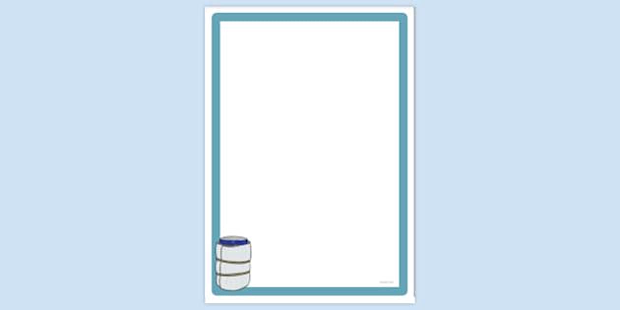 Jar Wrapped in Bubble Wrap Page Border (teacher made)