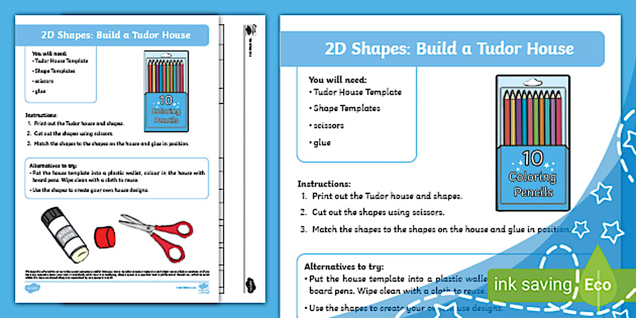 👉 2D Shapes: Build a Tudor House Activity - Twinkl