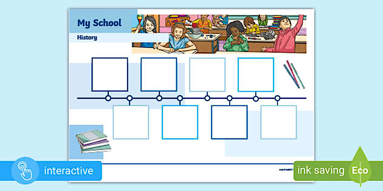 My School History Blank Timeline (teacher made) - Twinkl