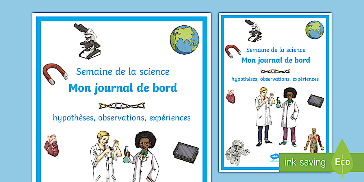 Couverture de cahier : Semaine de la science - Twinkl