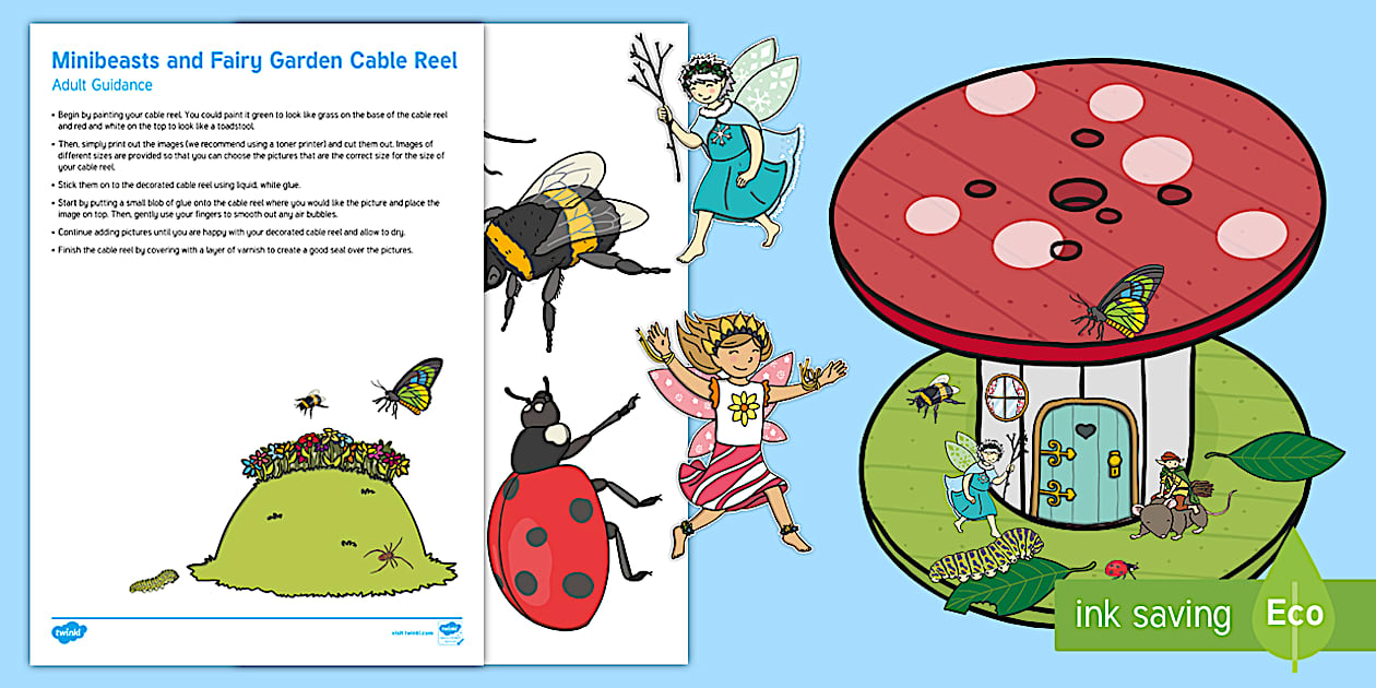 Minibeasts & Fairy Garden EYFS Cable Reel Ideas for Nursery