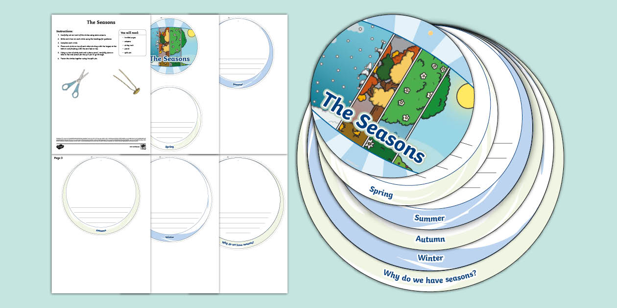 The Seasons Circles Booklet - Twinkl