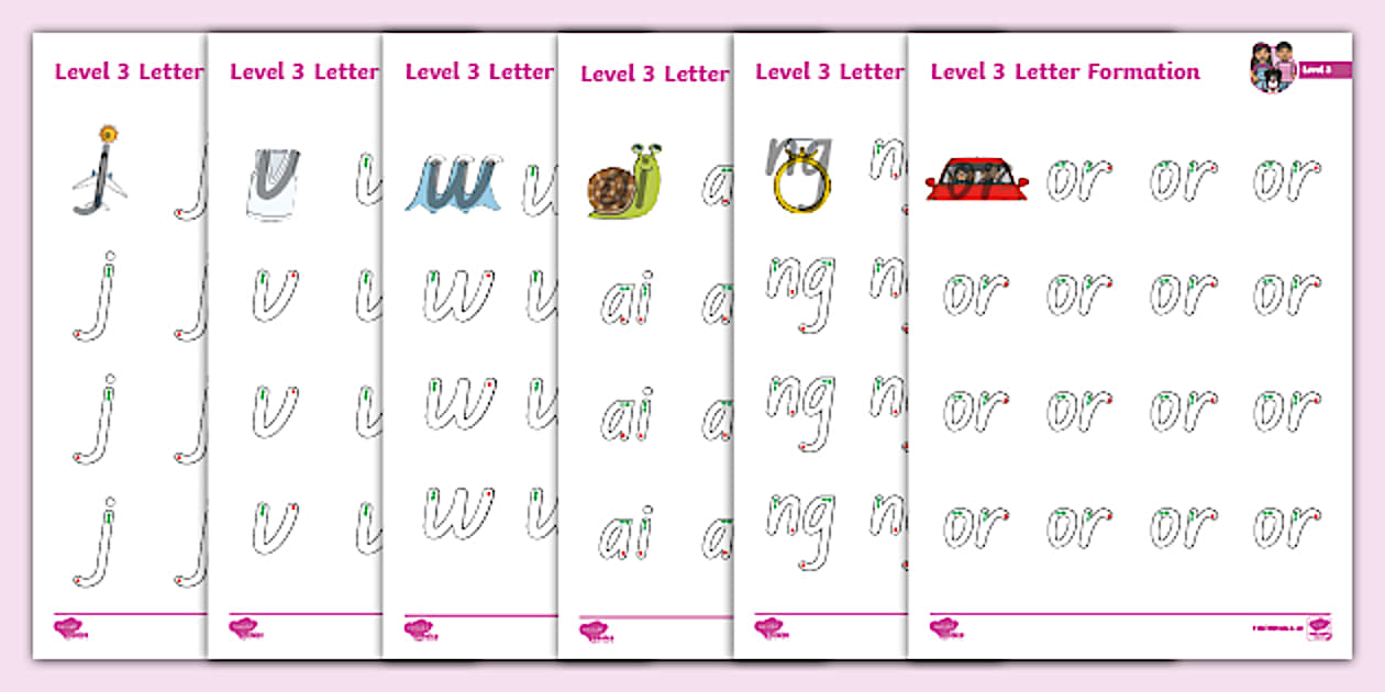 Australia Phonics: Level 3: Letter Formation Worksheets