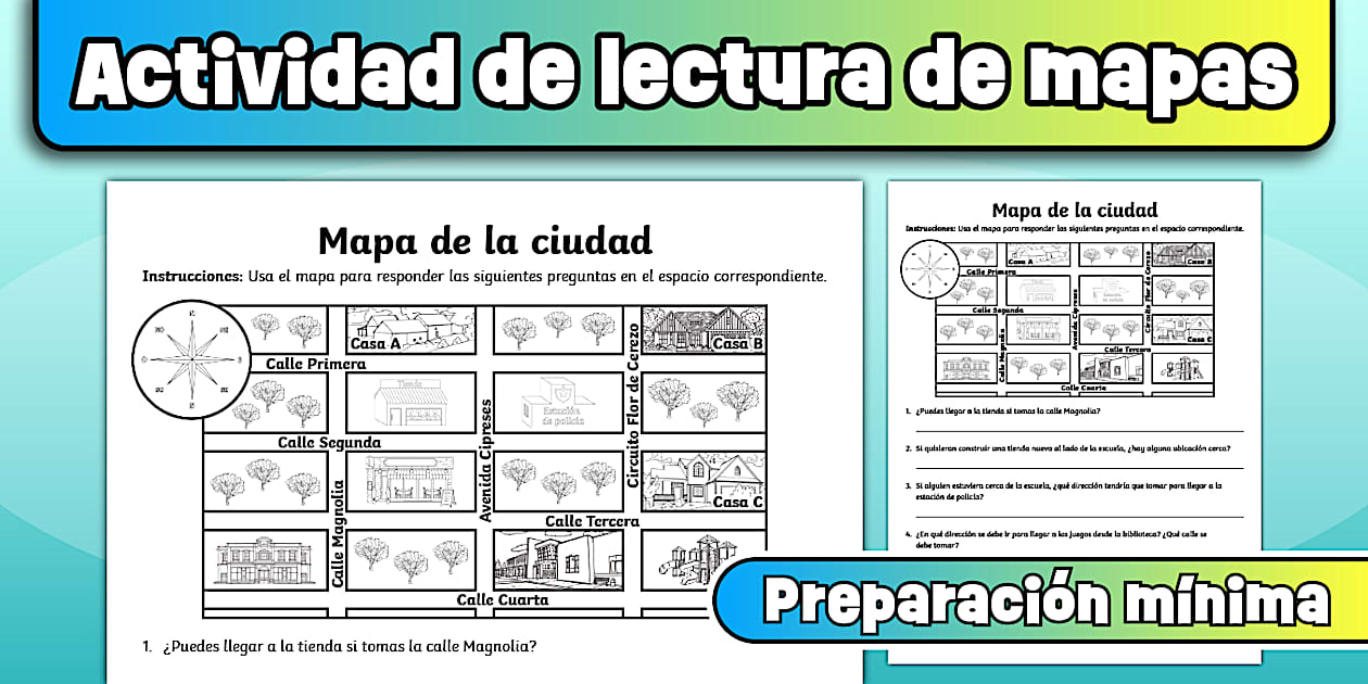 Actividad de lectura de mapas de la ciudad