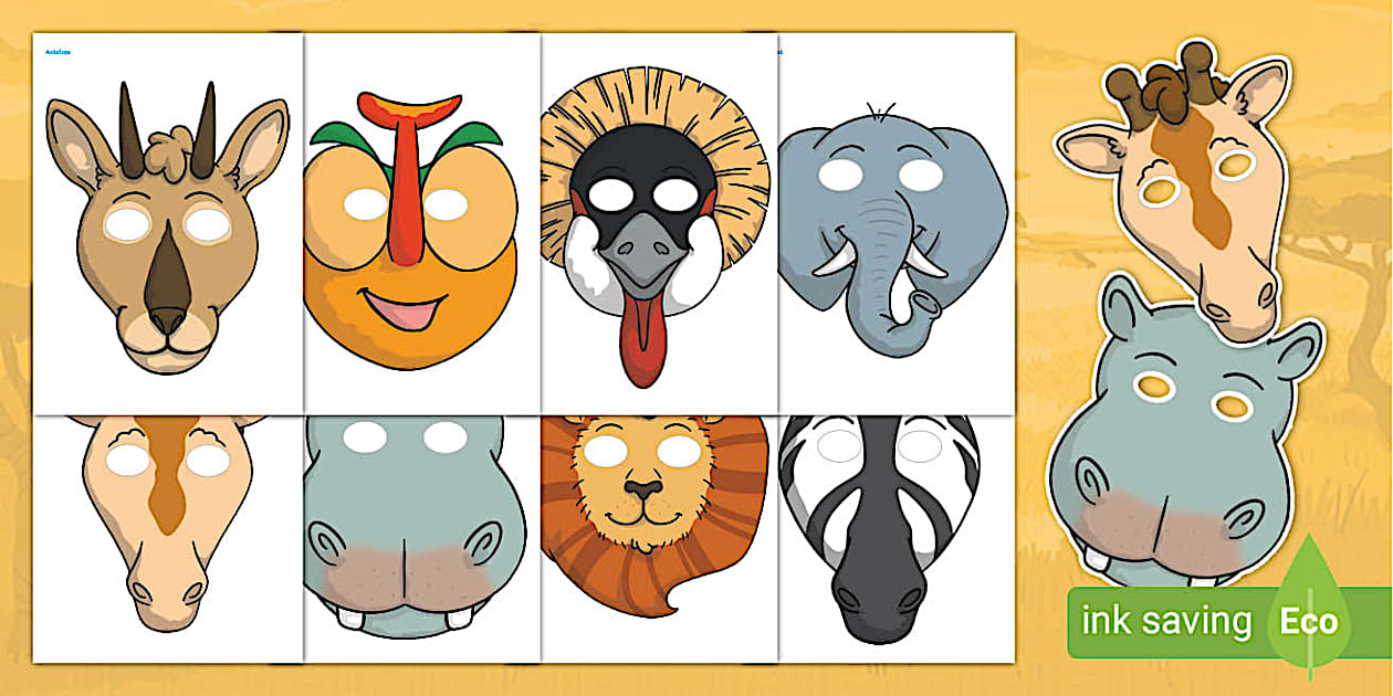 Black and White Bug's Big Trip Character Role Play Masks