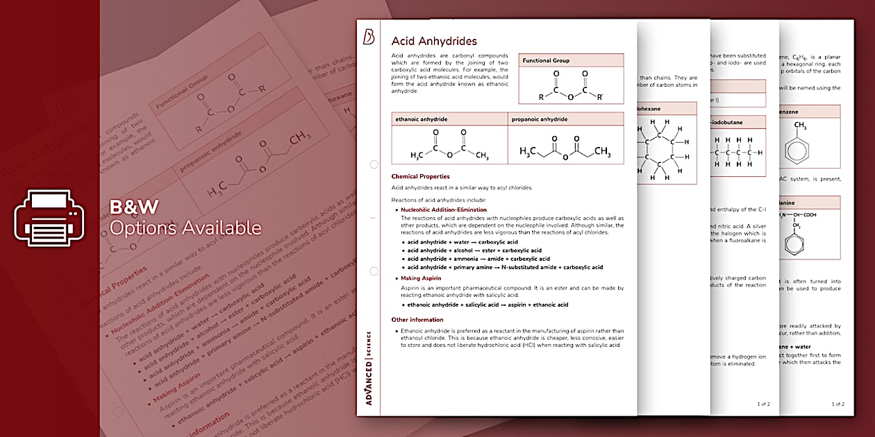 Homologous Series Information Sheets (teacher made) - Twinkl