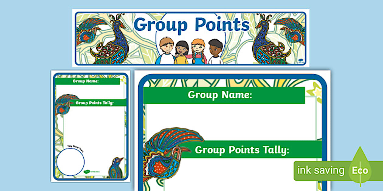 Batik Bird Group Points - Twinkl