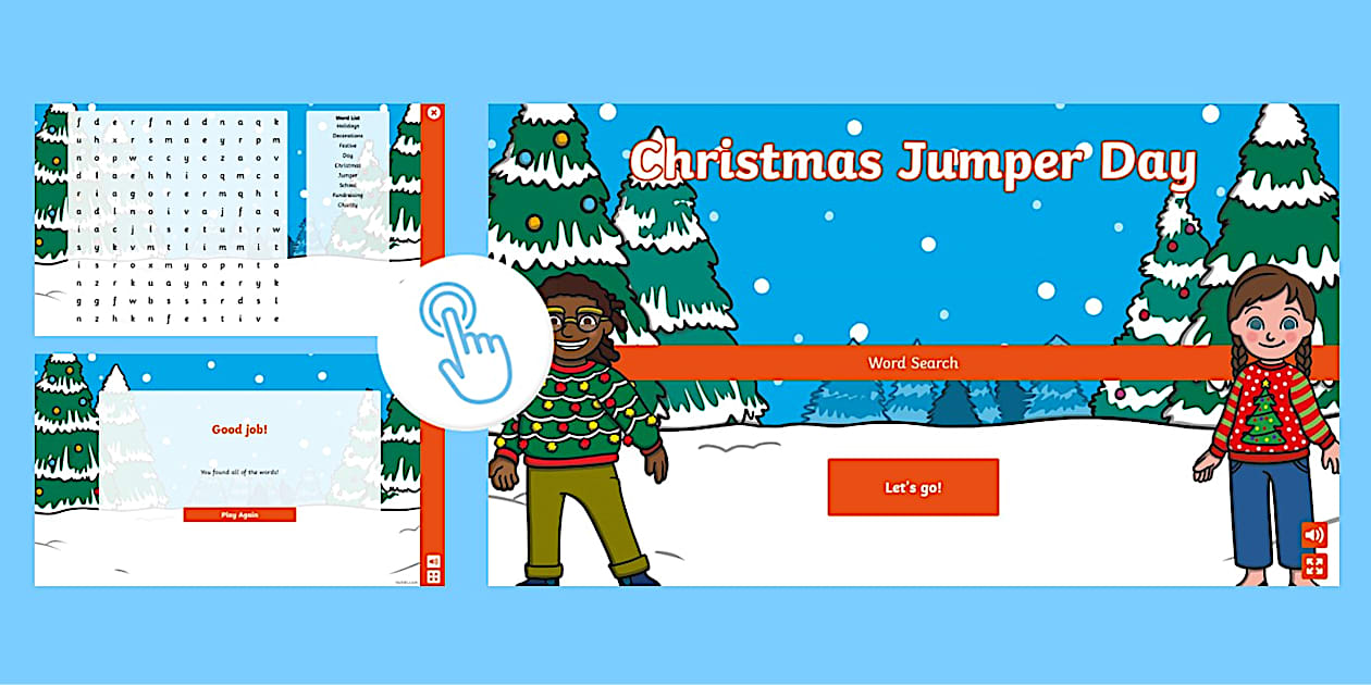 Interactive Christmas Jumper Day Word Search (Teacher-Made)