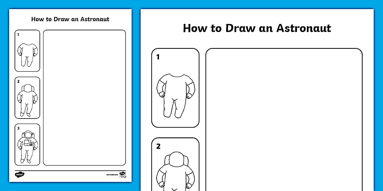 How to Draw a Space Person (Astronaut) Activity - Twinkl