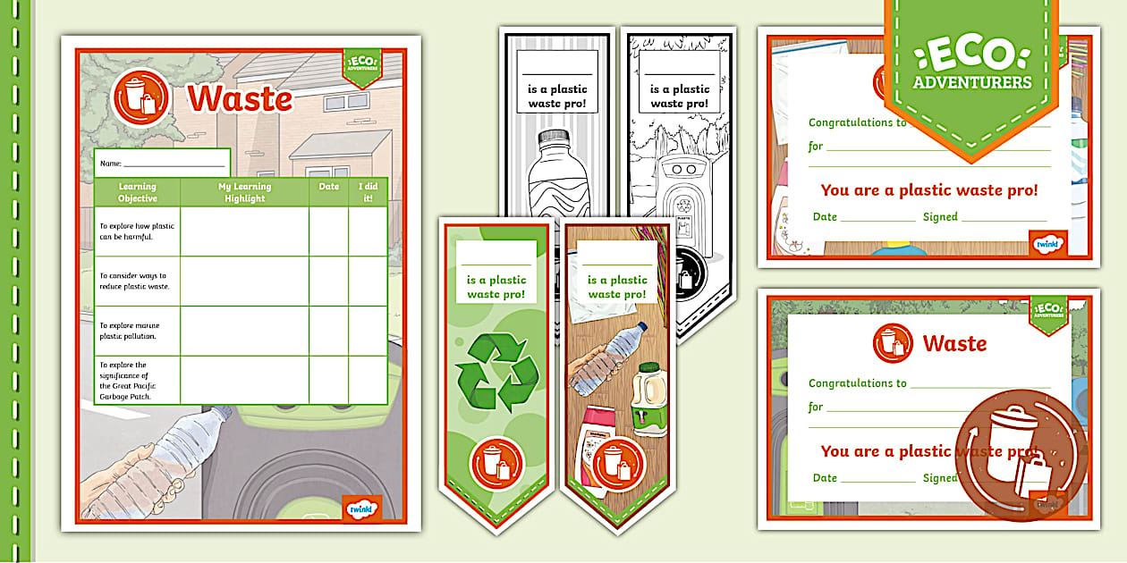 Year 5 Waste: Bookmarks, Certificates and Reward Charts