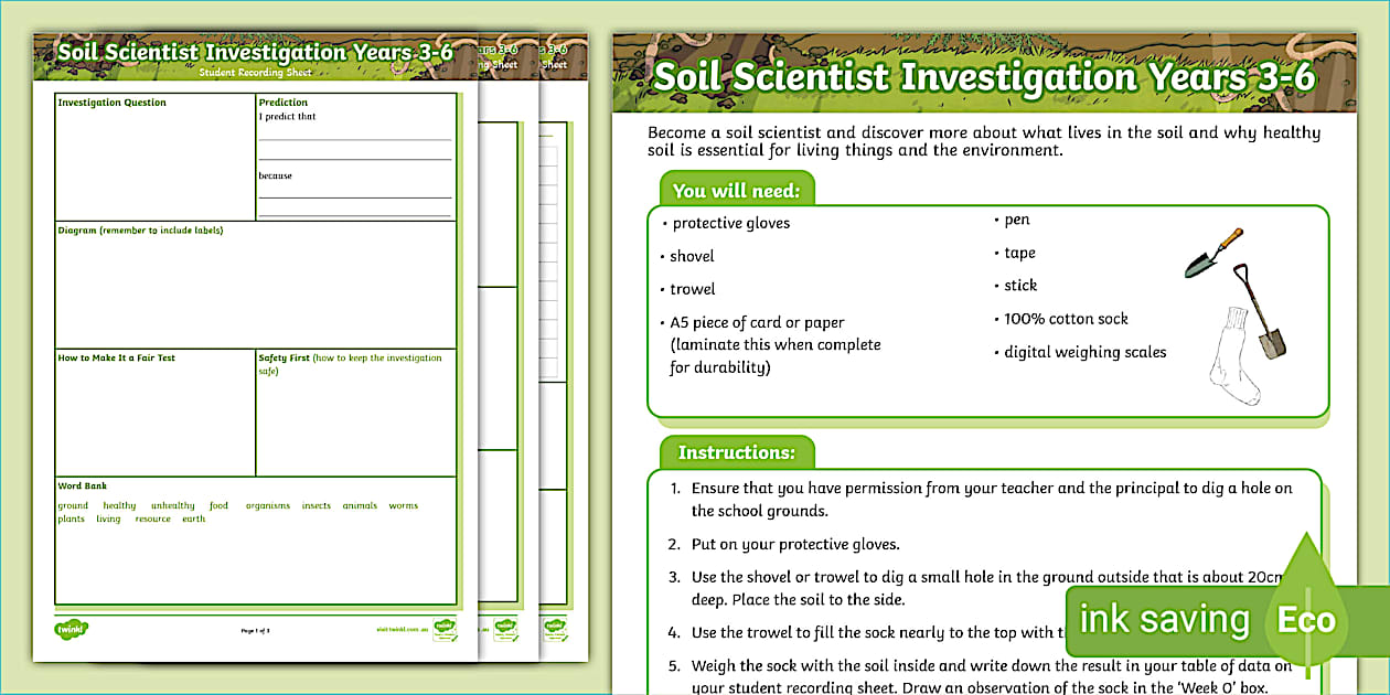 Soil Scientist Investigation Years 3-6 (teacher made)