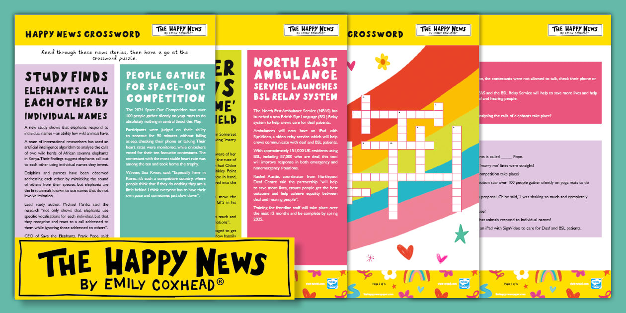 The Happy Newspaper: Happy News Crossword (Issue 35)